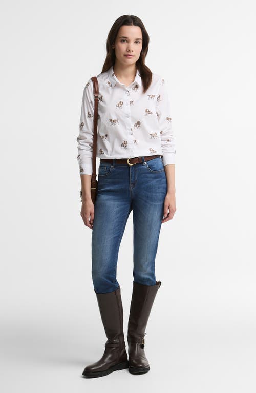 BARBOUR Barbour Brambles Dog Print Cotton Button-Up Shirt